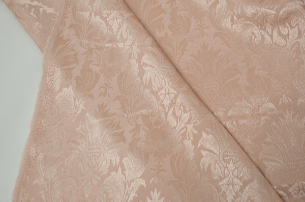 Vintage Damask Brocade Event Drapery Panels | Cotton Look Damask Curta ...