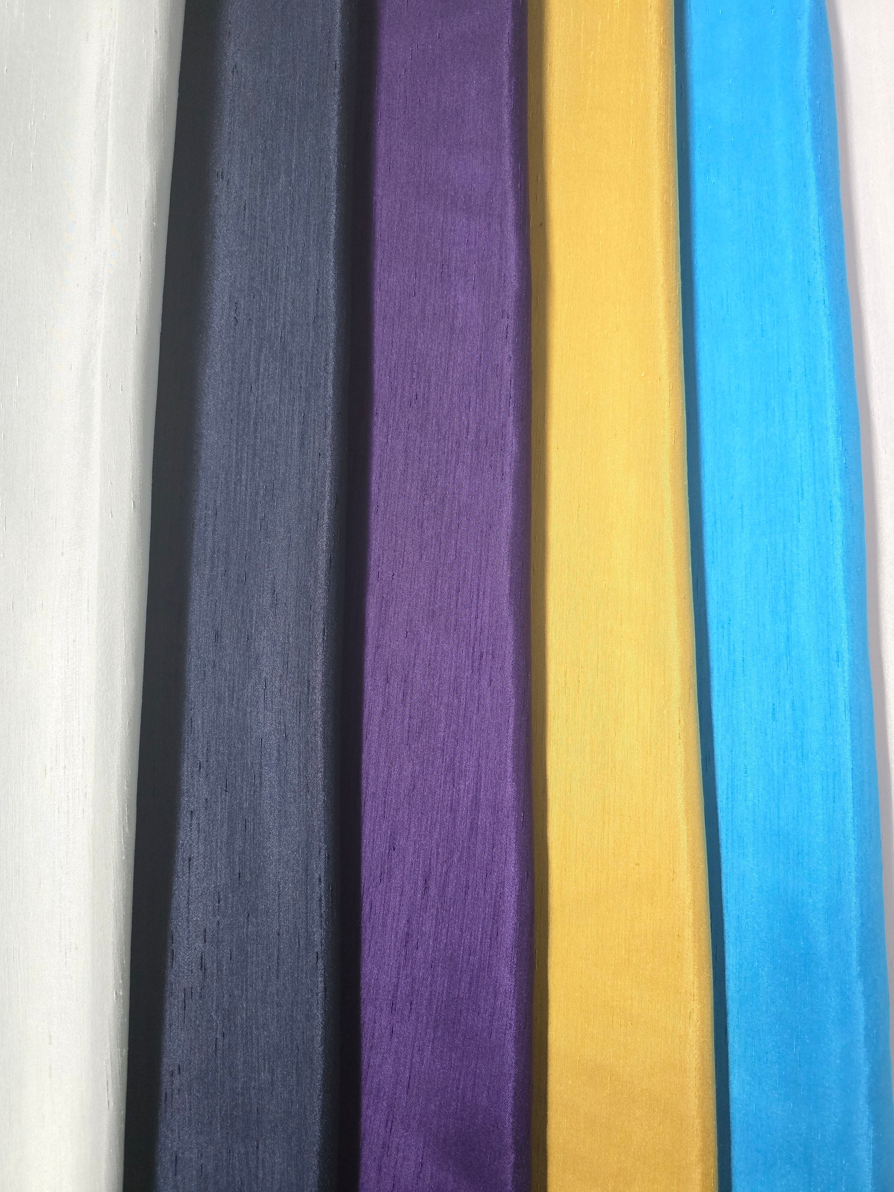 Shantung Satin Fabric by the Yard & Bolt, Reversible Silk Satin Fabric ...