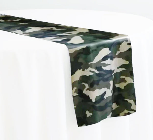 Army Camouflage Charmeuse Table Runners | Camouflage Table Runners ...